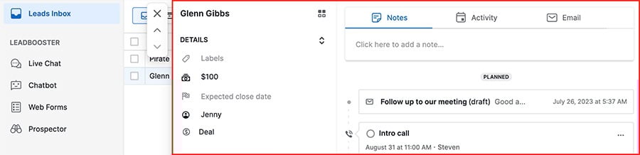 Contextual view - Knowledge Base | Pipedrive